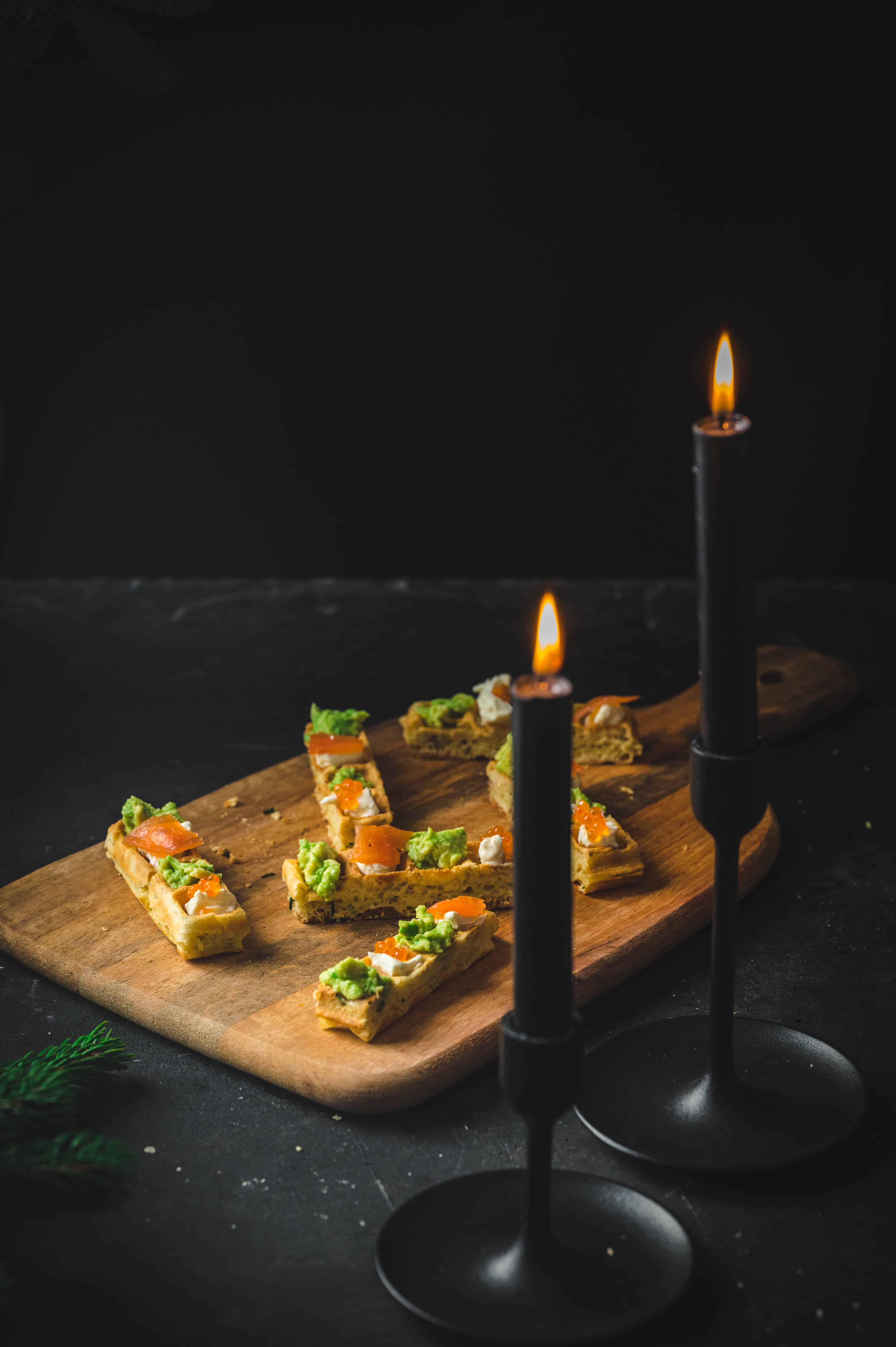 Mini gaufres salées pour l'apéritif
