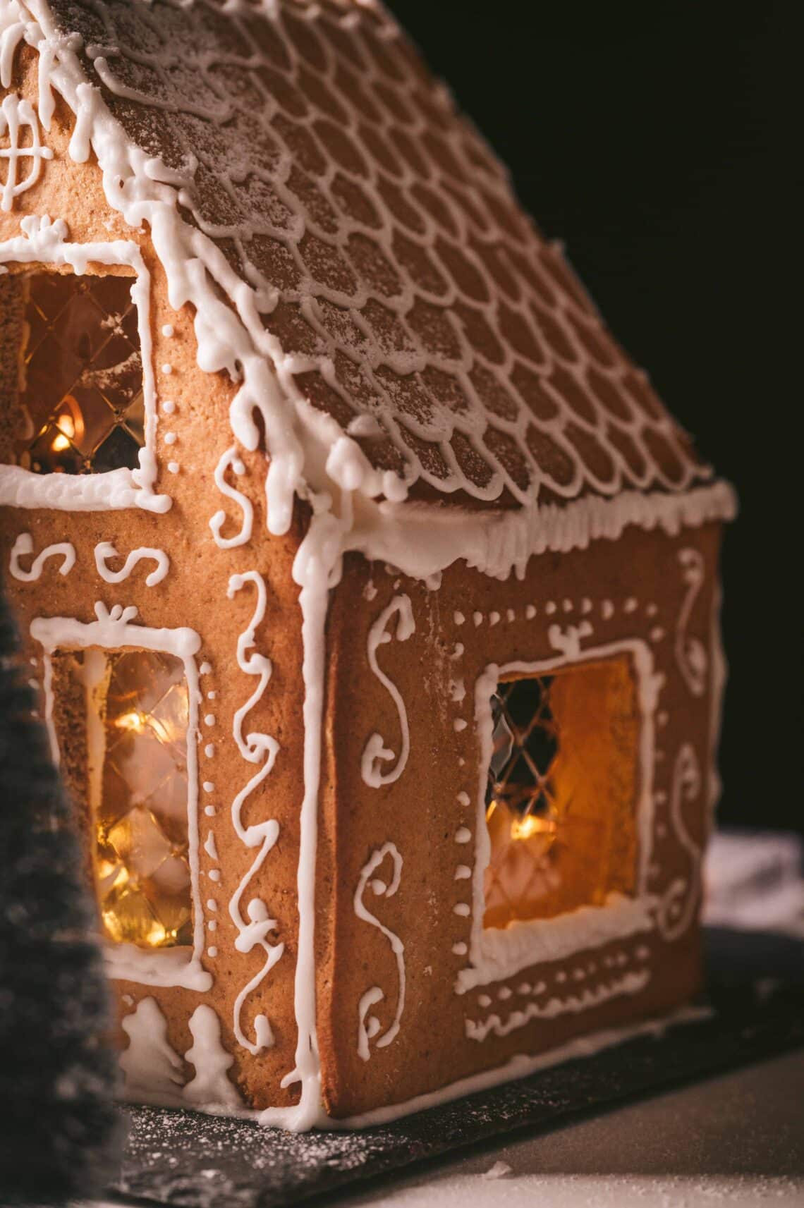 Maison en pain d'épices comestible pour les fêtes