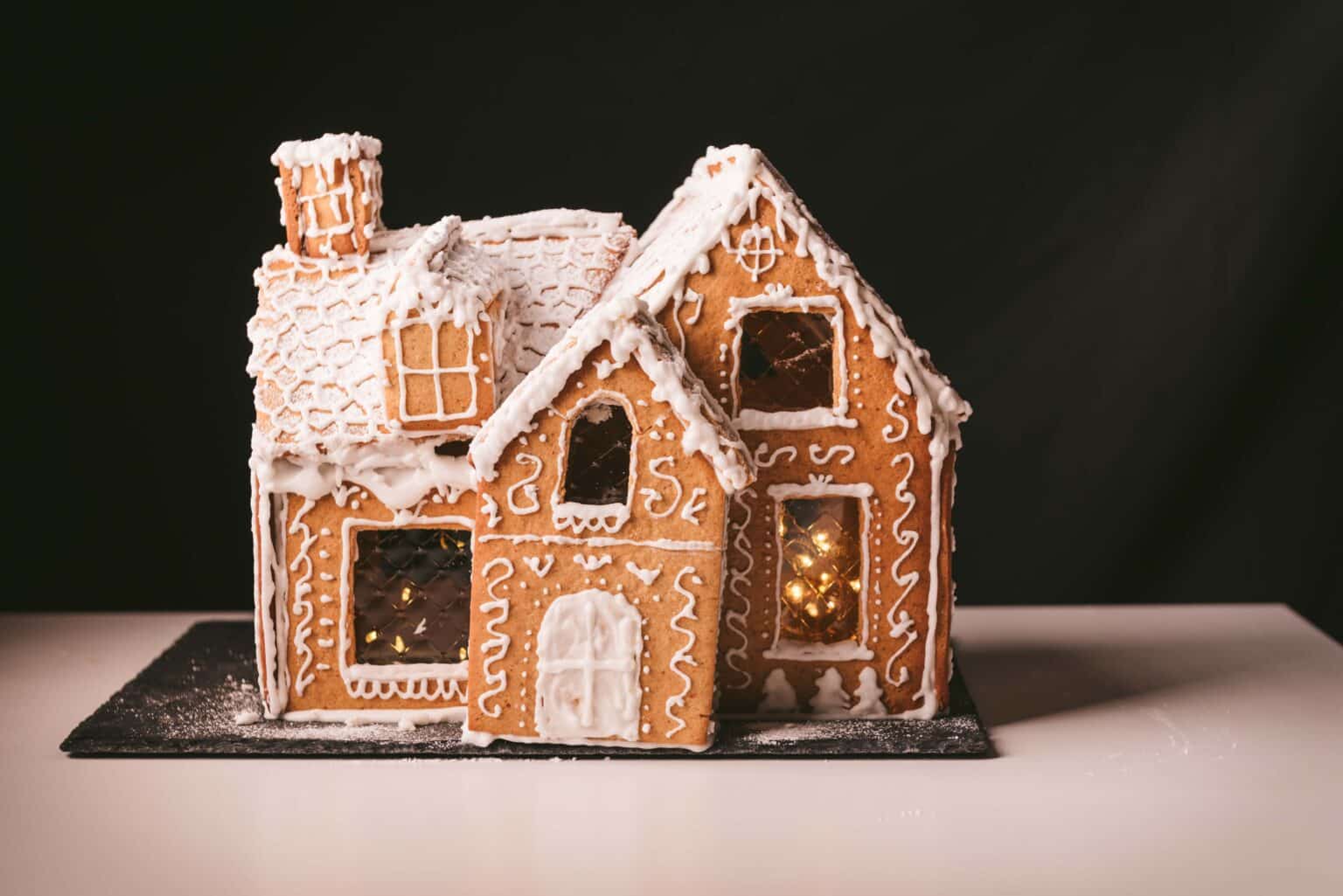 Maison en pain d'épices comestible pour les fêtes