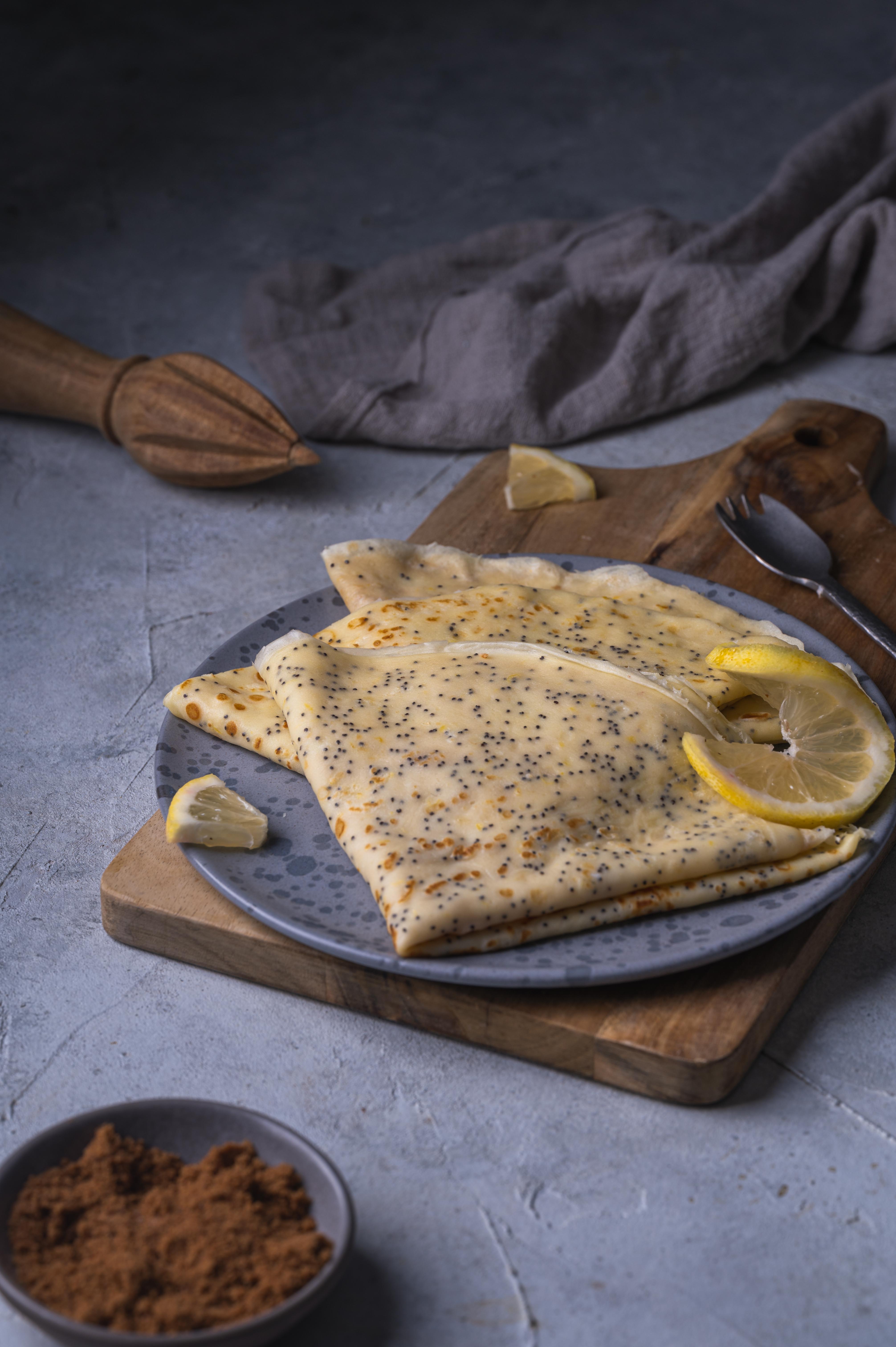 Crêpes au citron et au pavot pour la chandeleur ou mardi-gras